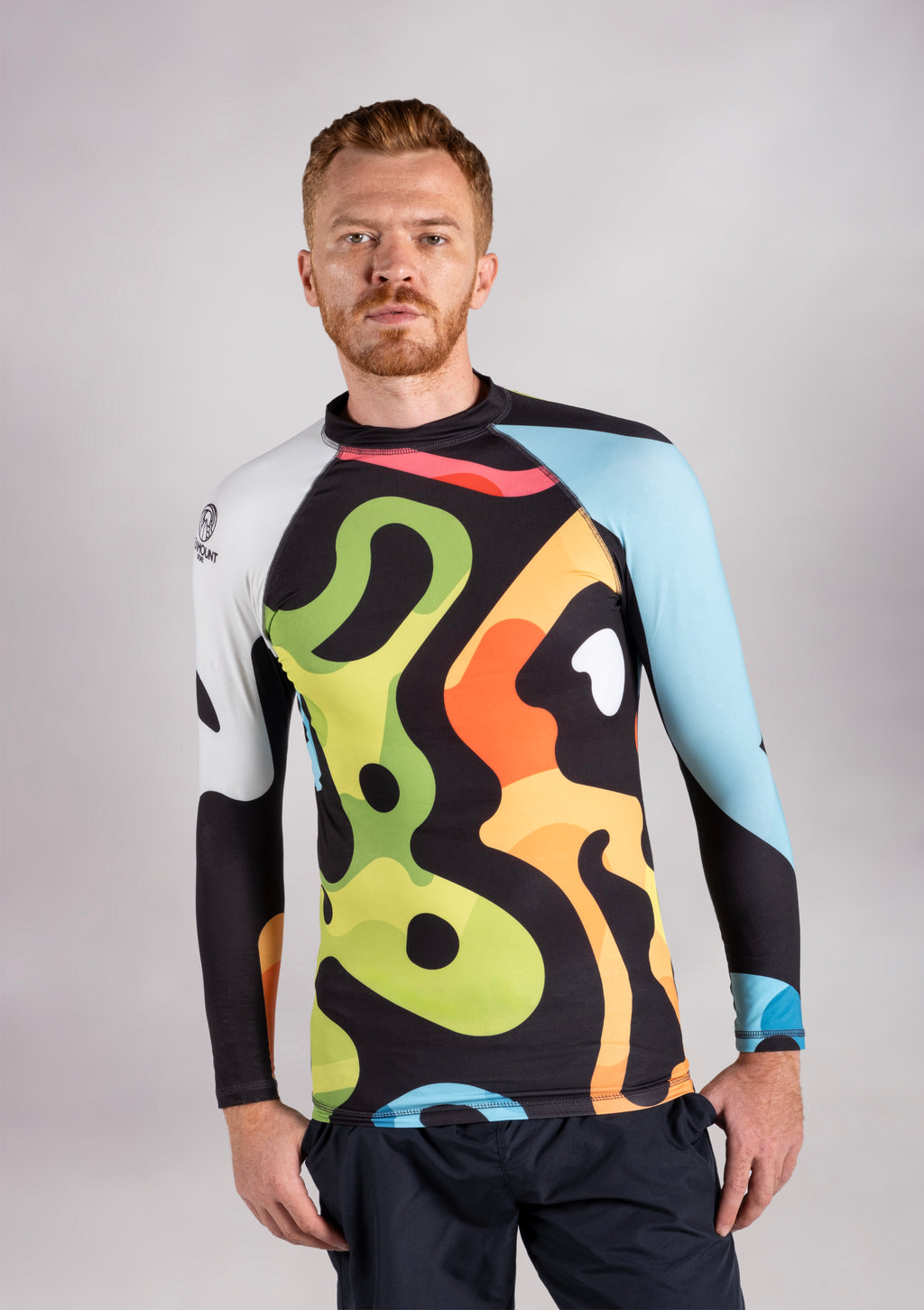 Dijital Baskılı Uzun Kollu Erkek Rashguard Likra T-shirt – Seamount Store