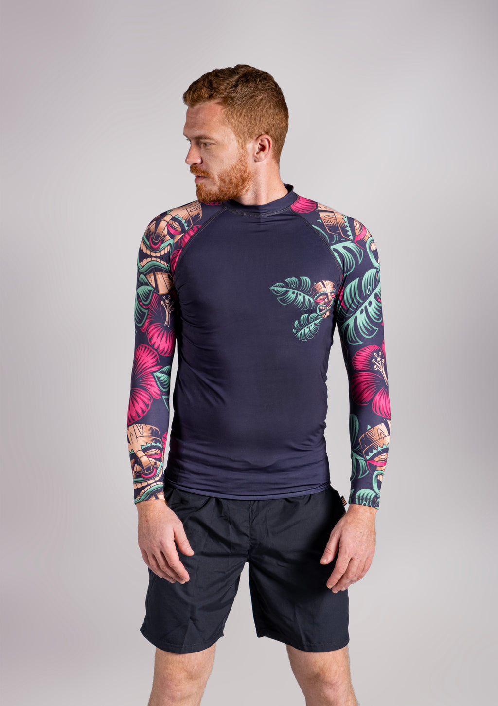Dijital Baskılı Uzun Kollu Erkek Rashguard Likra T-shirt – Seamount Store