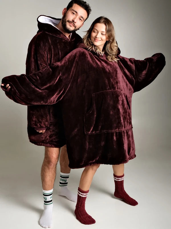 Giyilebilen Battaniye Warmie Bordo – Seamount Store